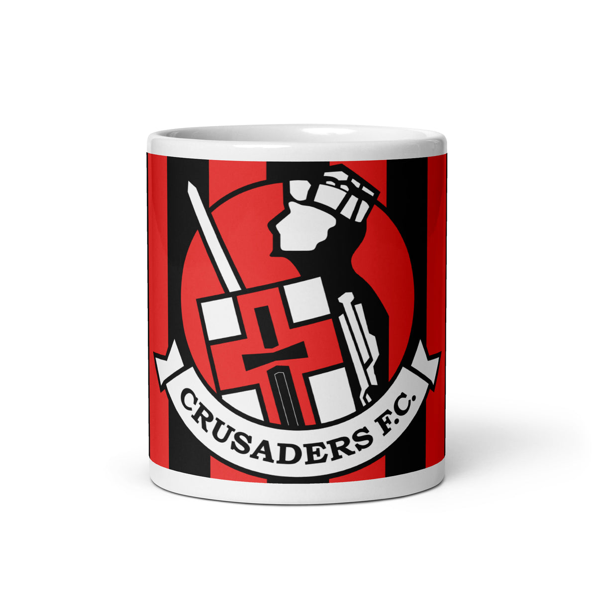Crusaders Striped glossy mug – Crusaders FC